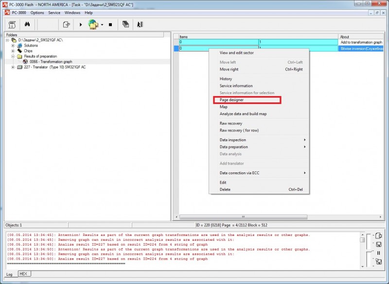 PC-3000 Flash 数据恢复工具-页面转换（简单案例）_新闻资讯_关于我们_PC3000_PC3000中国总代理-天津通达昌荣科技有限公司